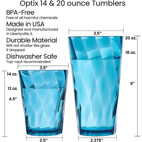 US Acrylic | Dining | Home Optix Jewel Tone Plastic Reusable Drinking ...